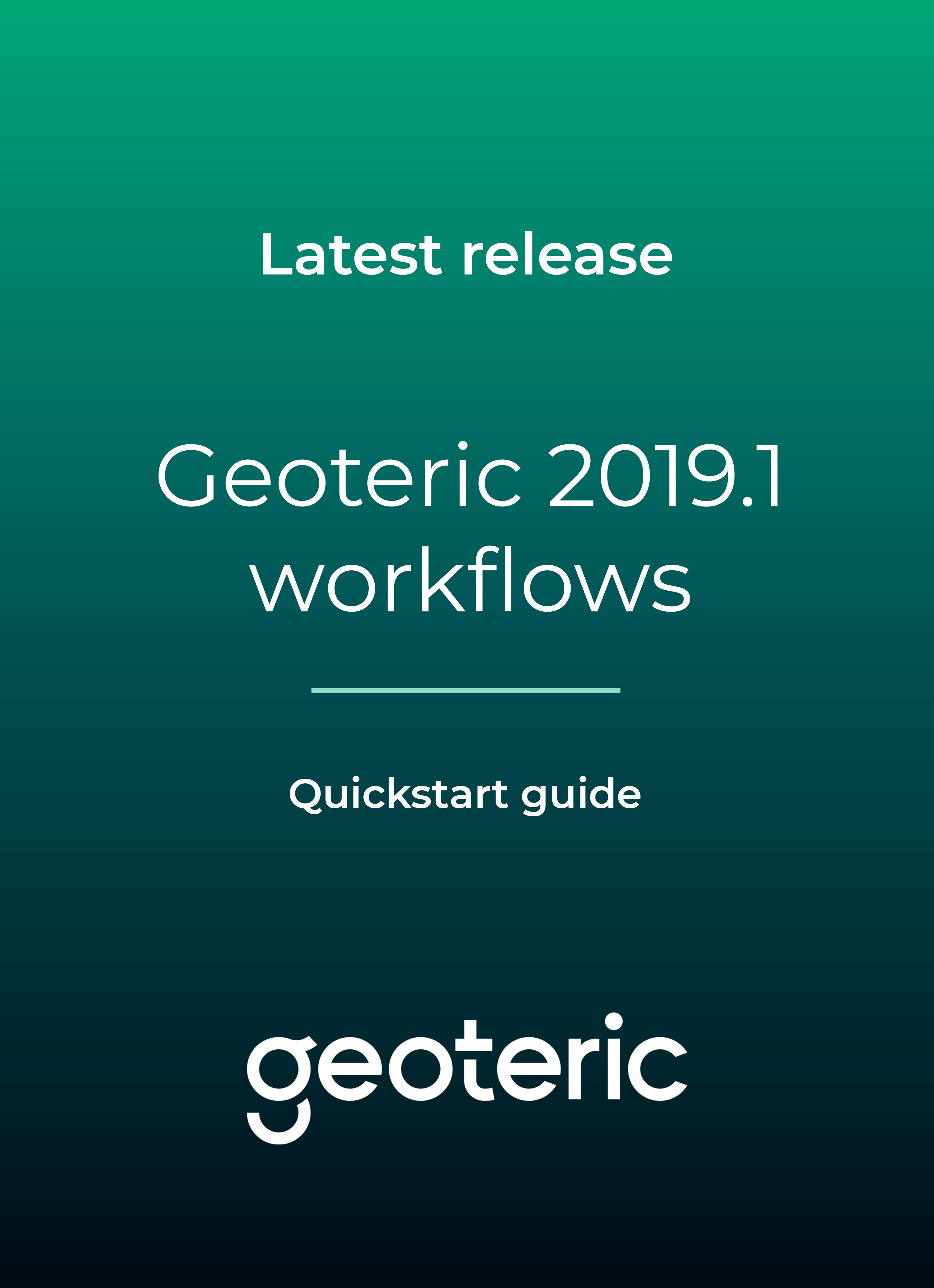 Geoteric quick start guide