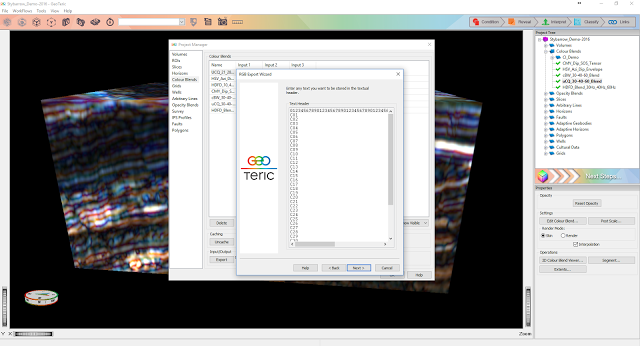 Exporting RGB Blend from Geoteric to Petrel®